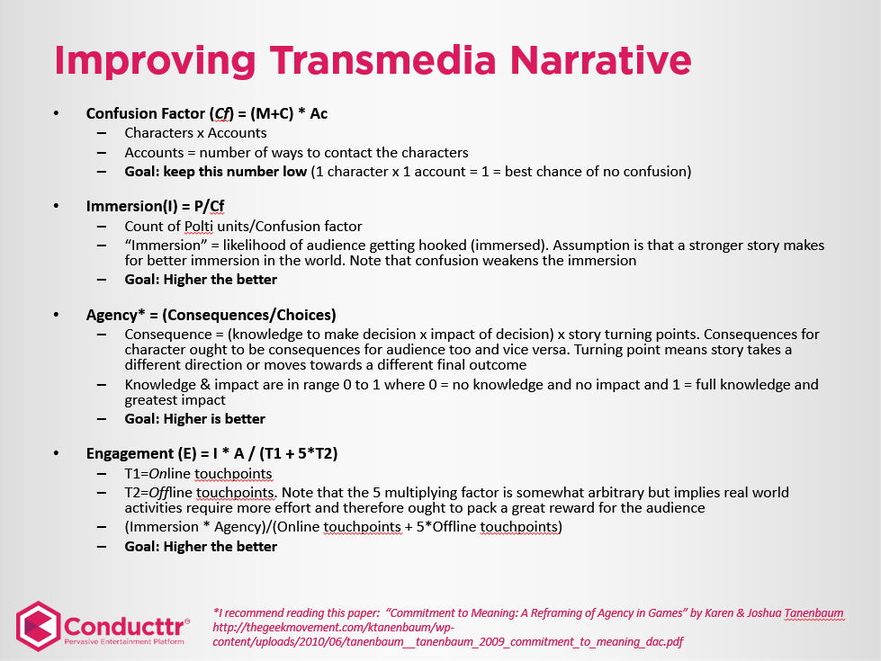 Improving Transmedia Narratives - Conducttr Blog
